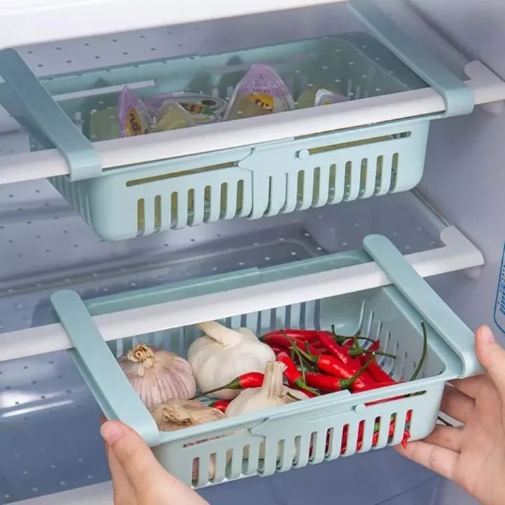 Adjustable Fridge Storage Basket – Expandable Food Organizer Tray for ...